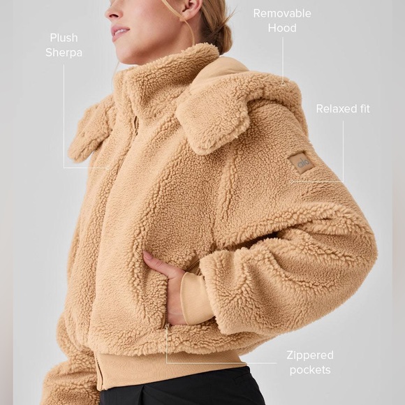 ALO Yoga | Jackets & Coats | Alo Foxy Sherpa Jacket In Camel Xs | Poshmark